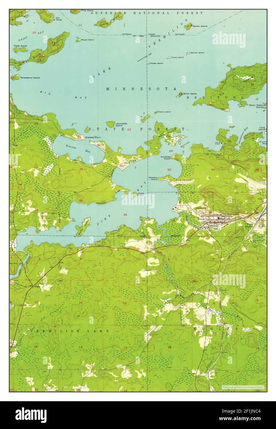 Tower, Minnesota, map 1956, 1:24000, United States of America by ...