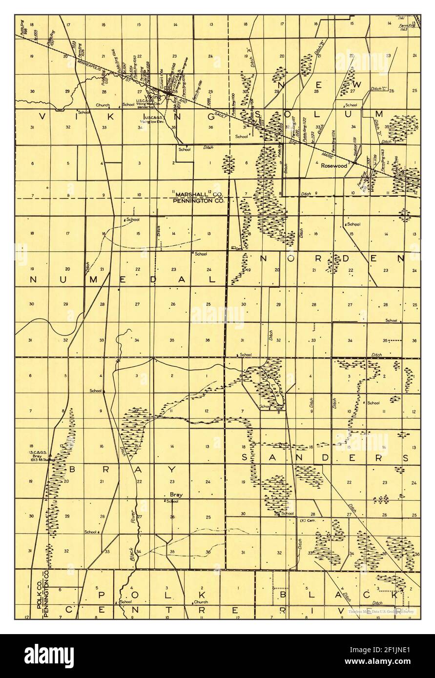 Viking, Minnesota, map 1918, 1:62500, United States of America by ...