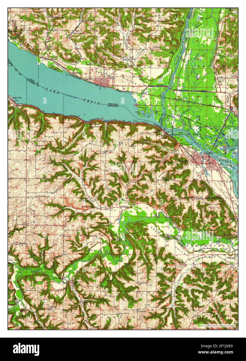 Map of wabasha hi-res stock photography and images - Alamy