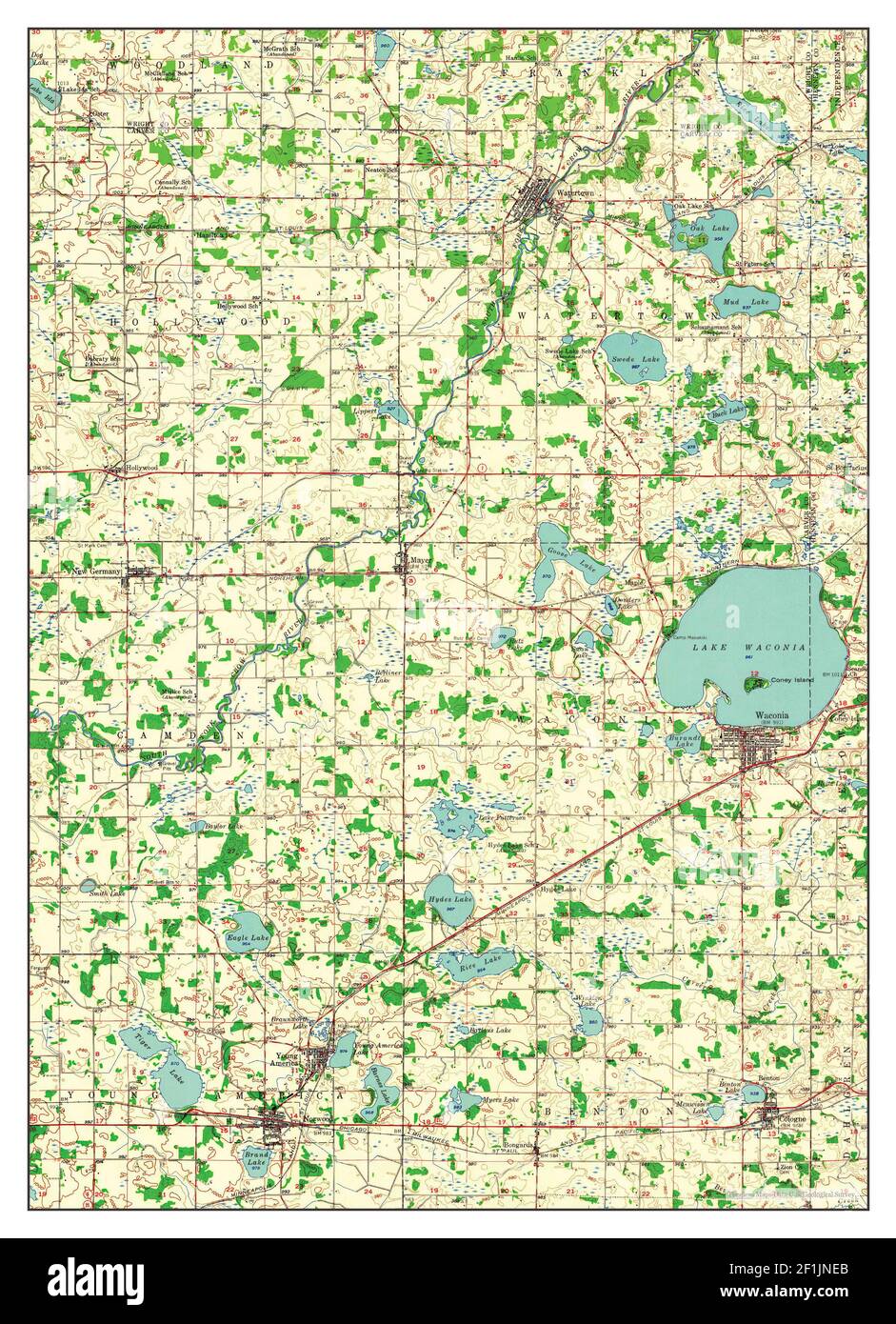 Waconia, Minnesota, map 1957, 1:62500, United States of America by ...