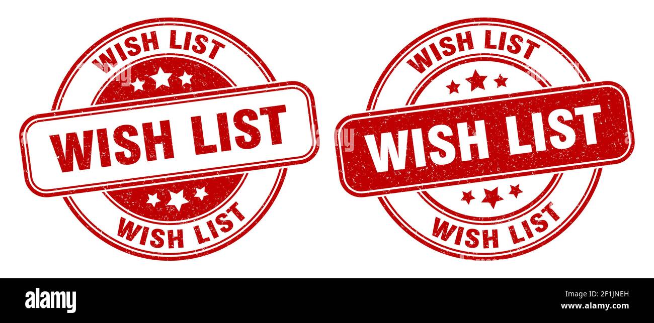 wish list stamp. wish list sign. round grunge label Stock Vector Image ...