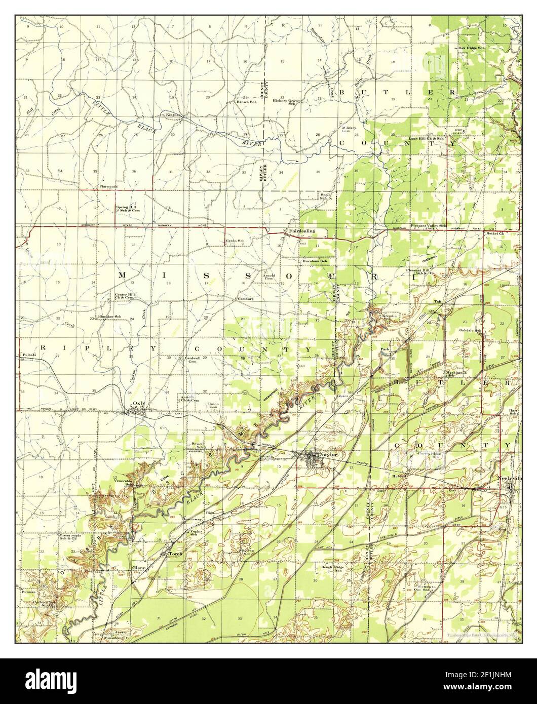 Acorn, Missouri, map 1935, 1:62500, United States of America by ...