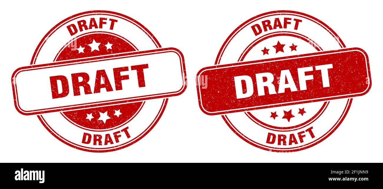draft stamp. draft sign. round grunge label Stock Vector Image & Art ...