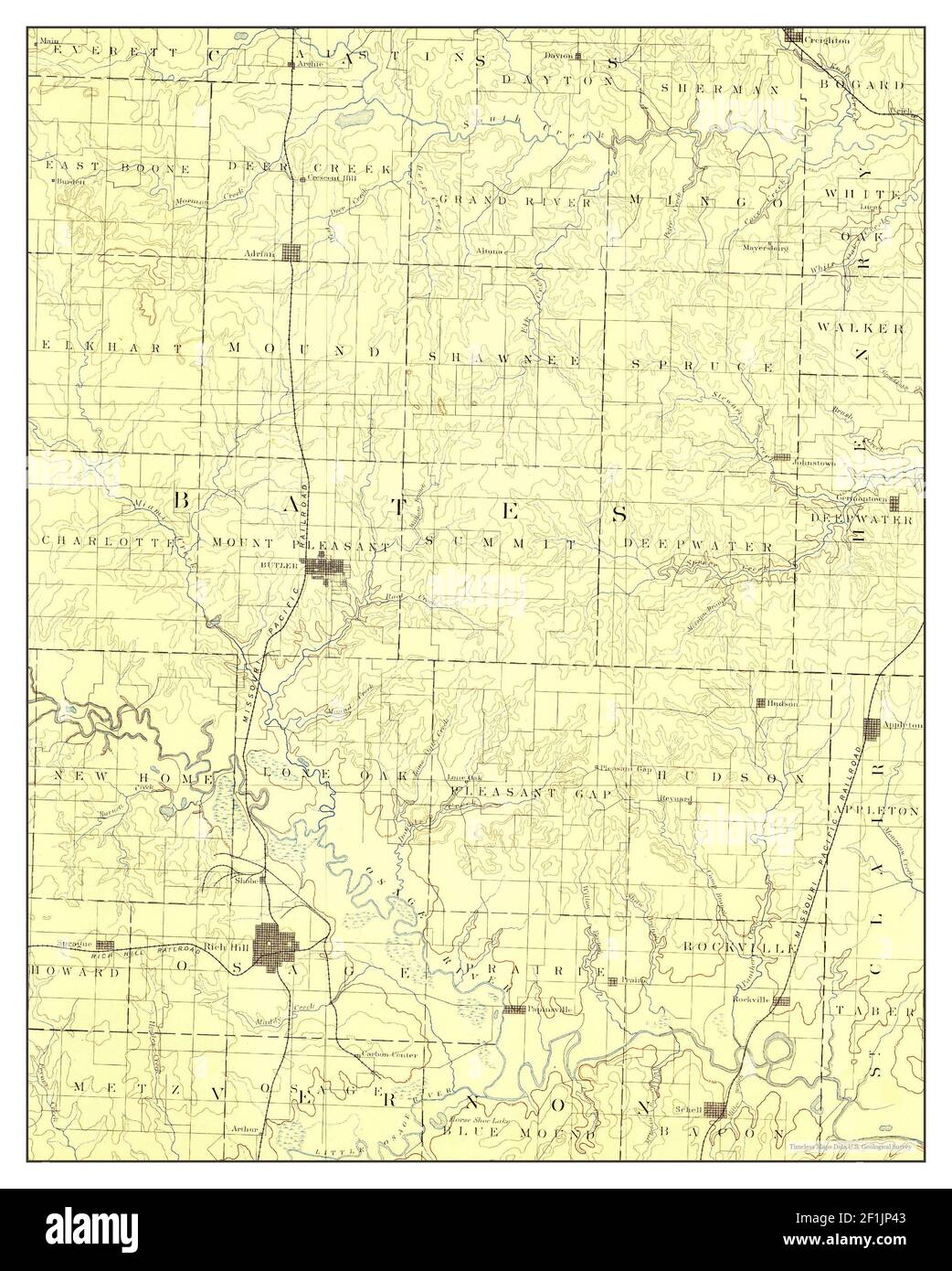 Butler, Missouri, map 1894, 1:125000, United States of America by ...