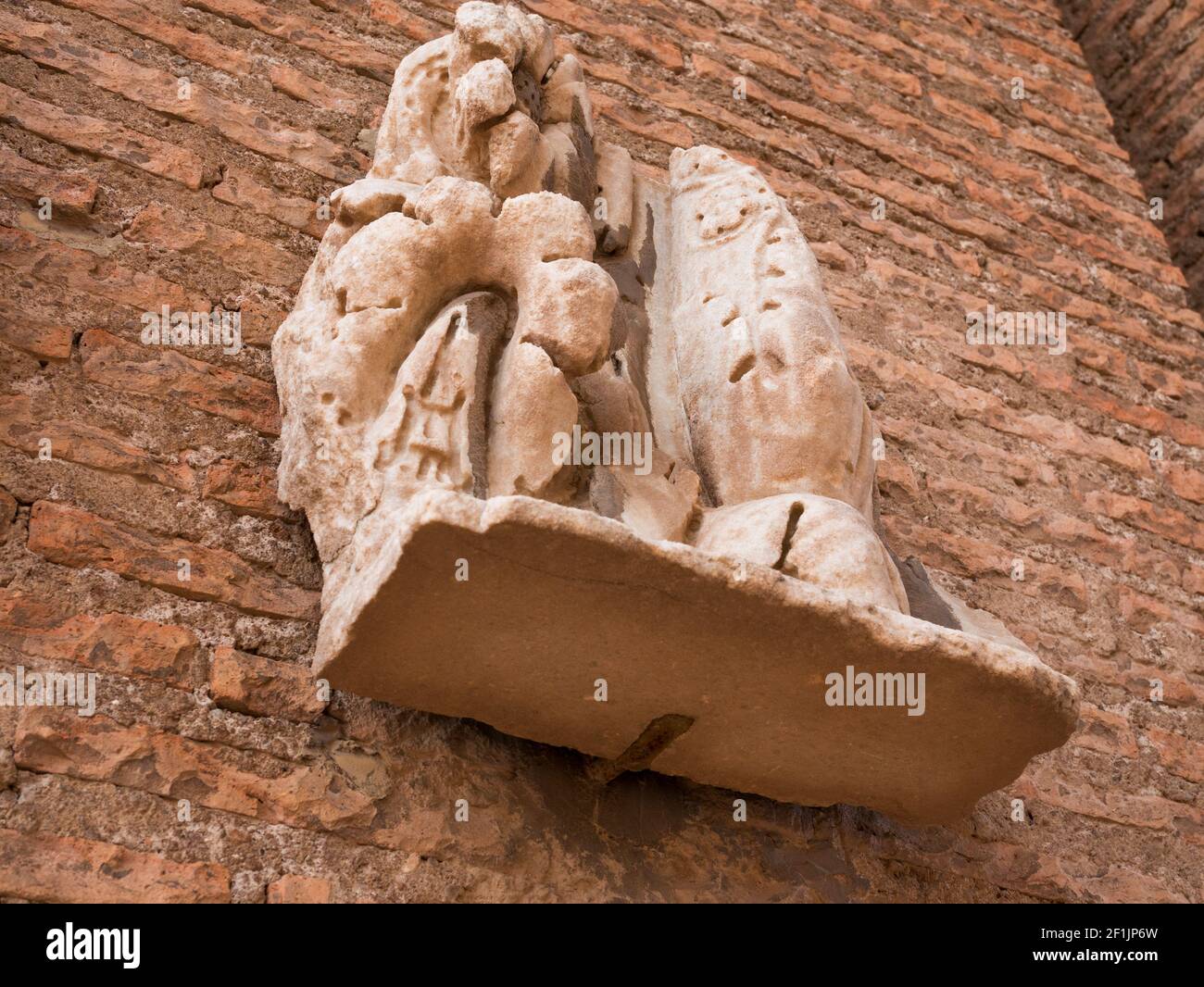 Detail on old friezes of ancient Roman palaces, Italy Stock Photo - Alamy
