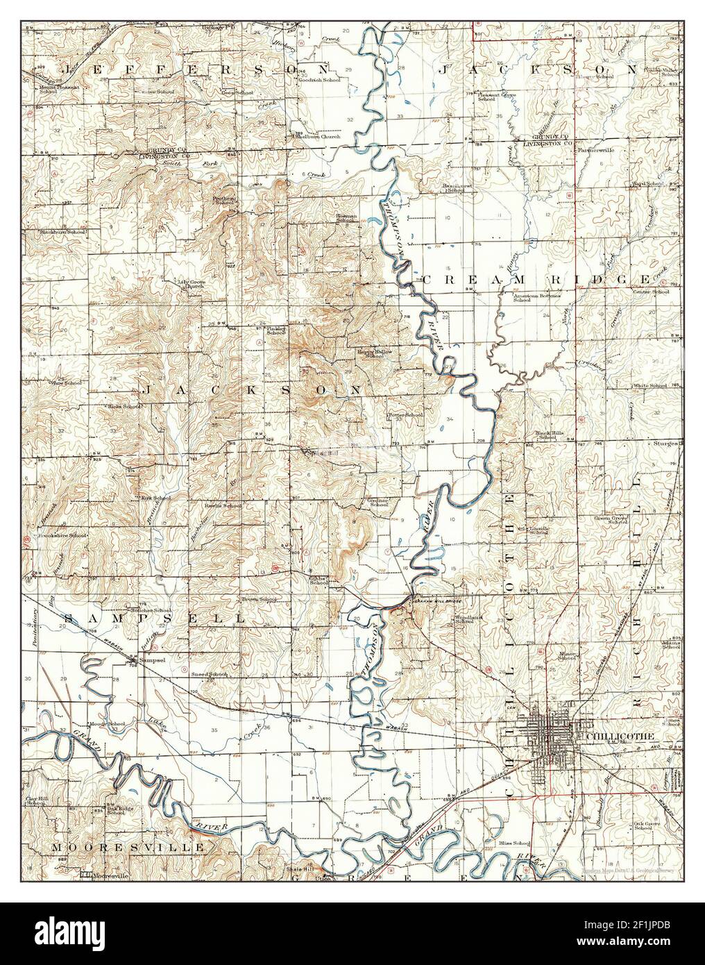 Map of chillicothe missouri hi-res stock photography and images - Alamy