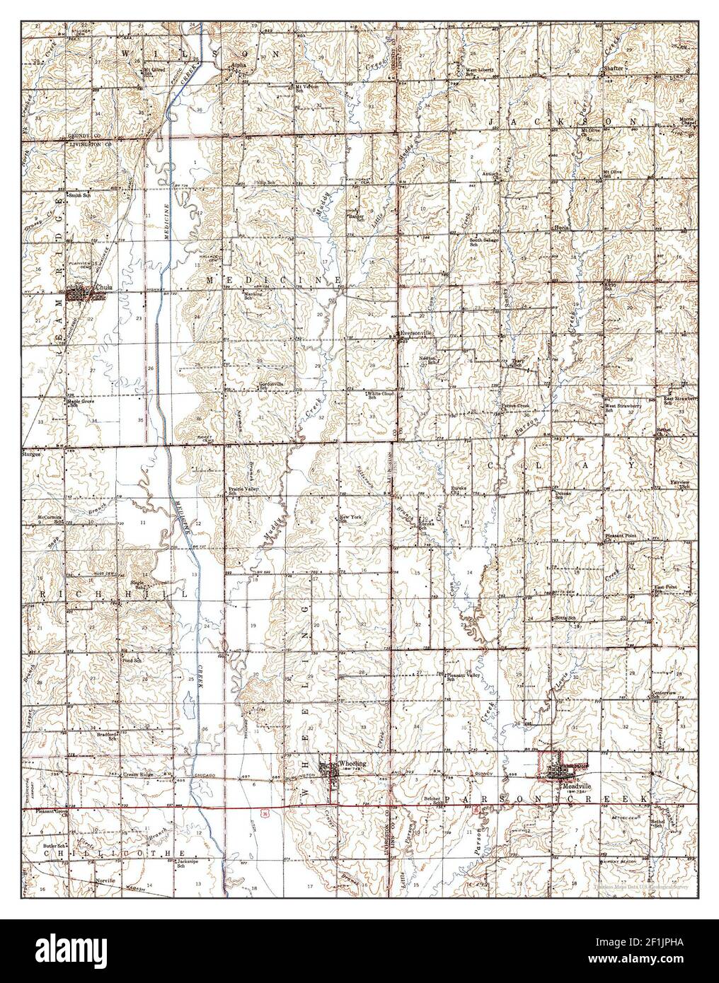 Chula, Missouri, map 1947, 1:62500, United States of America by ...