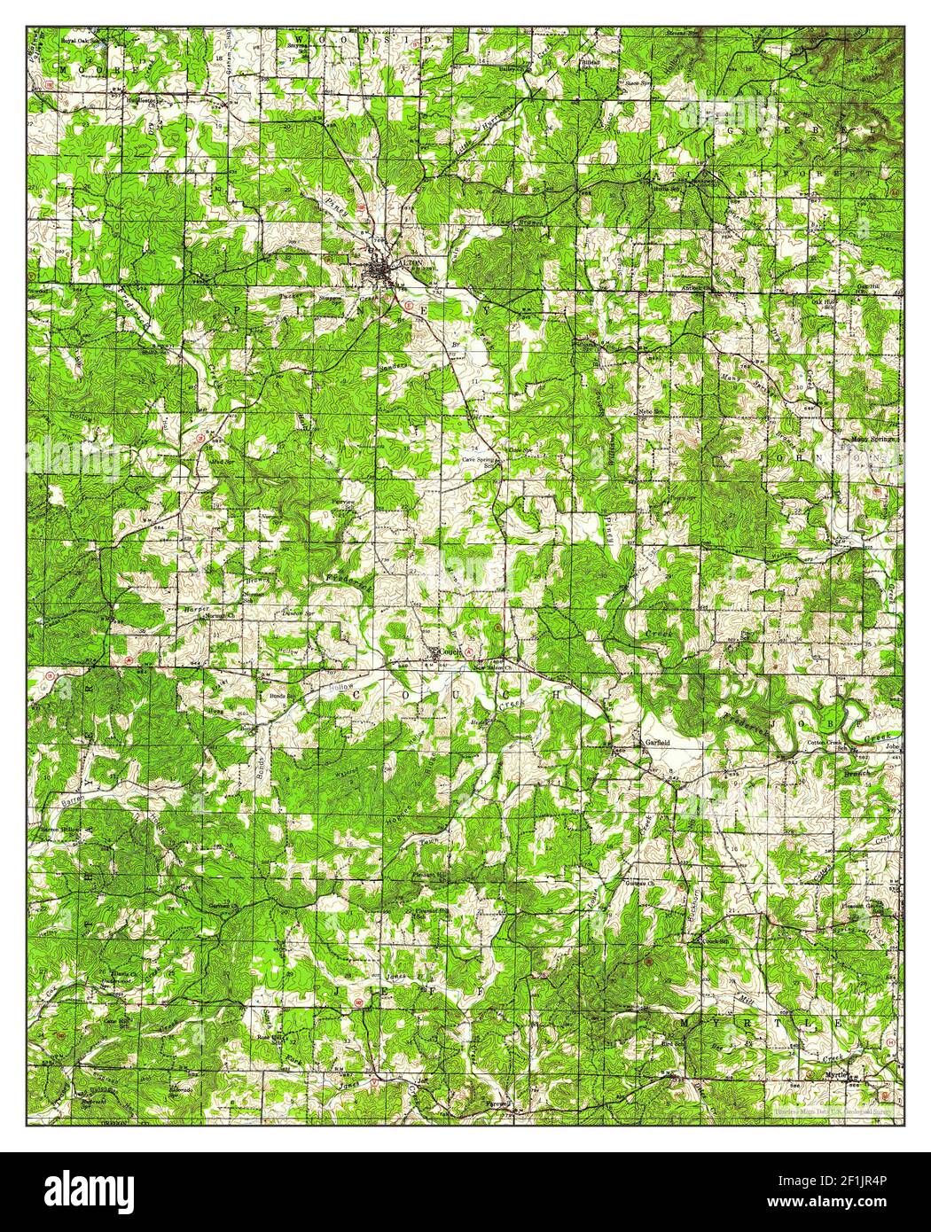 Couch, Missouri, map 1944, 1:62500, United States of America by ...