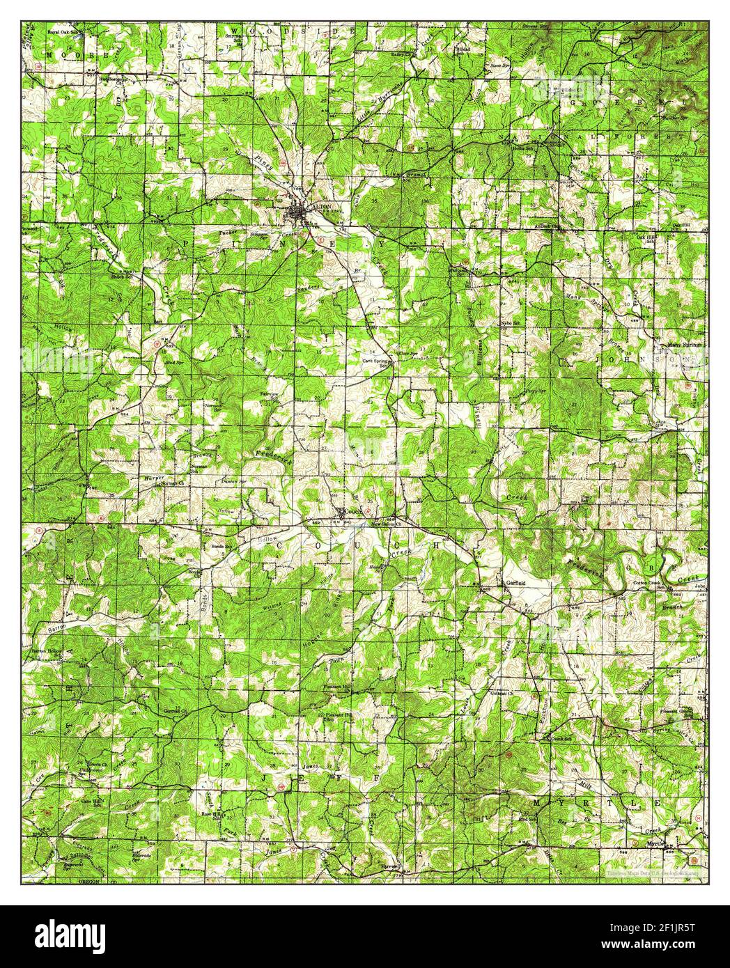 Couch, Missouri, map 1944, 1:62500, United States of America by ...