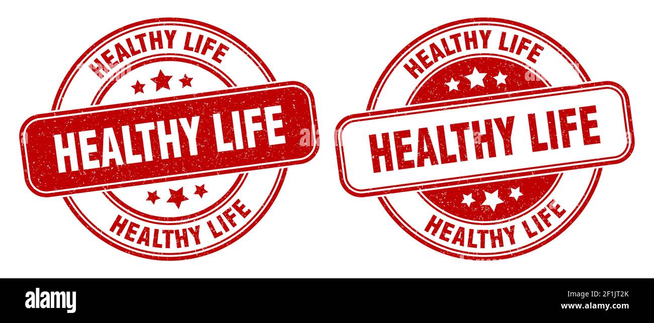 healthy life stamp. healthy life sign. round grunge label Stock Vector ...