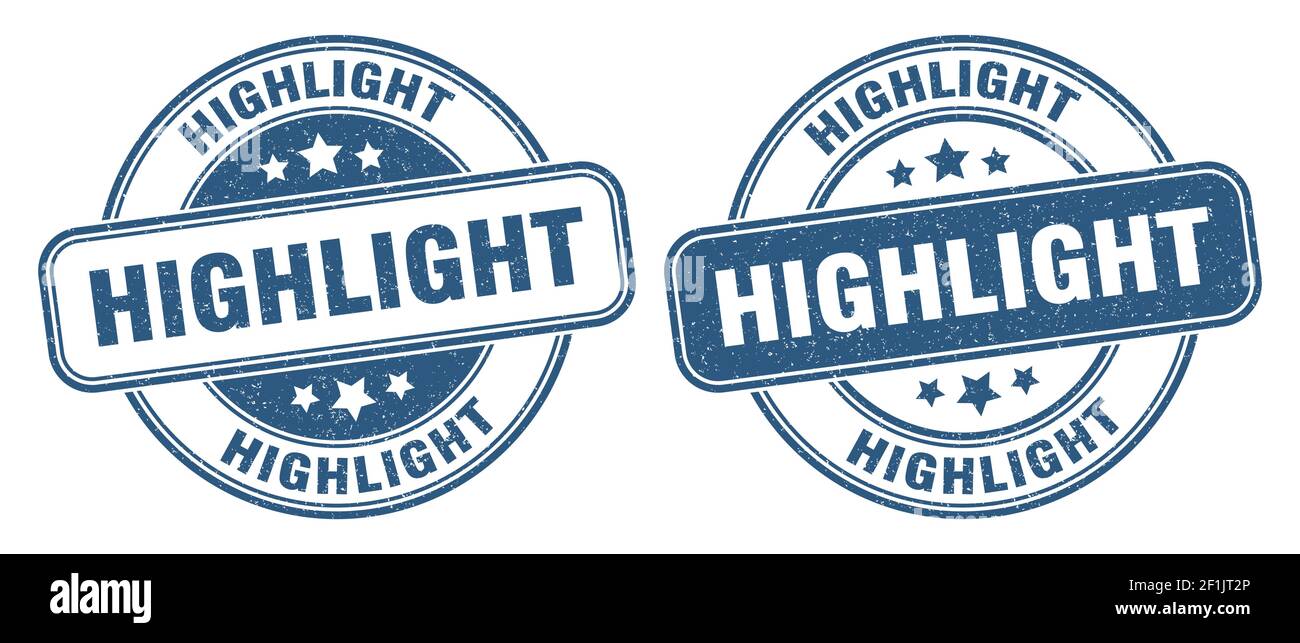 highlight stamp. highlight sign. round grunge label Stock Vector Image ...