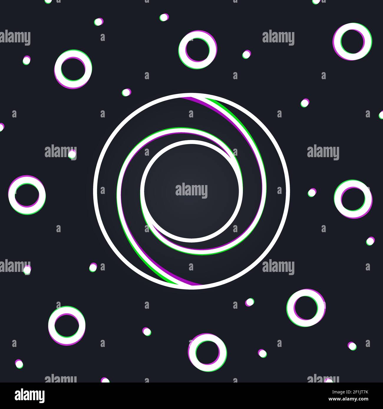 Abstract geometric line circle frame with empty white copy space ...