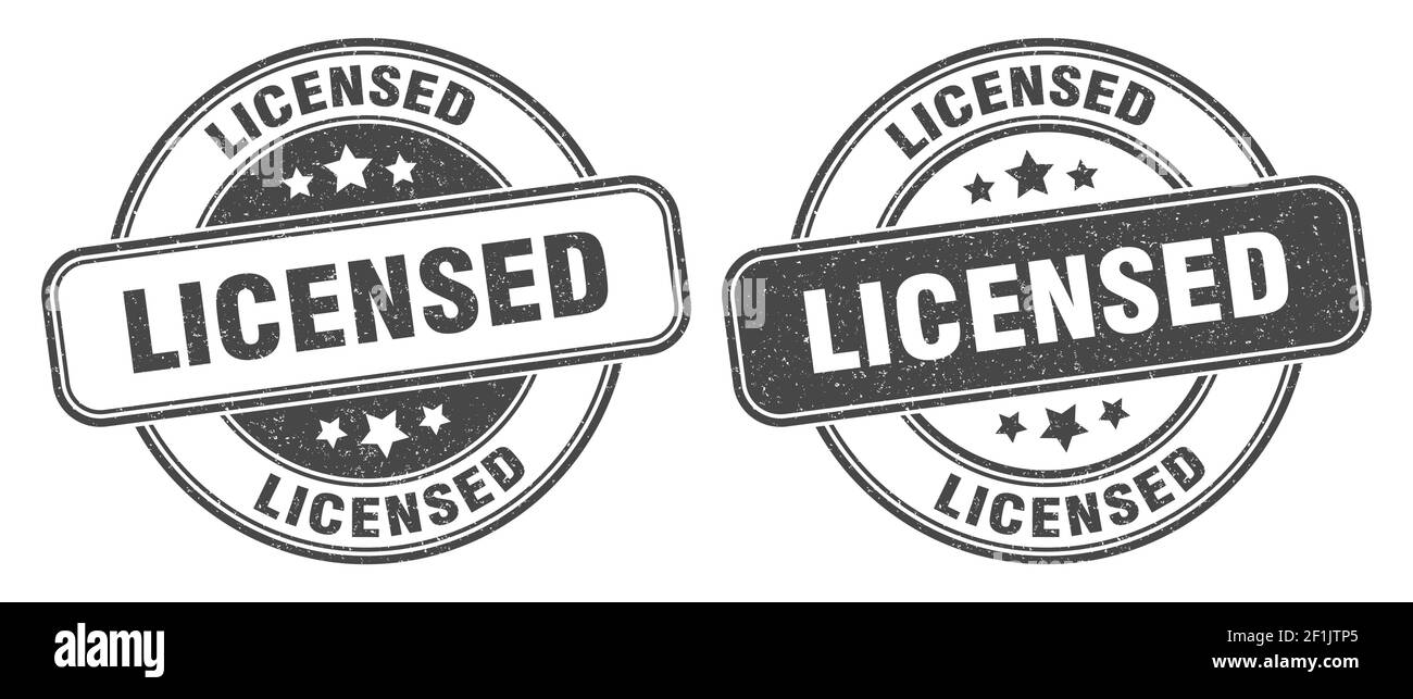 licensed stamp. licensed sign. round grunge label Stock Vector Image ...