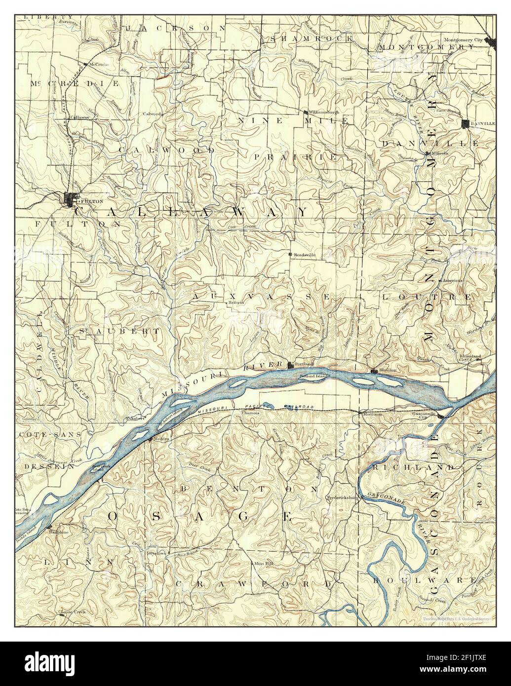 Fulton, Missouri, map 1890, 1:125000, United States of America by ...