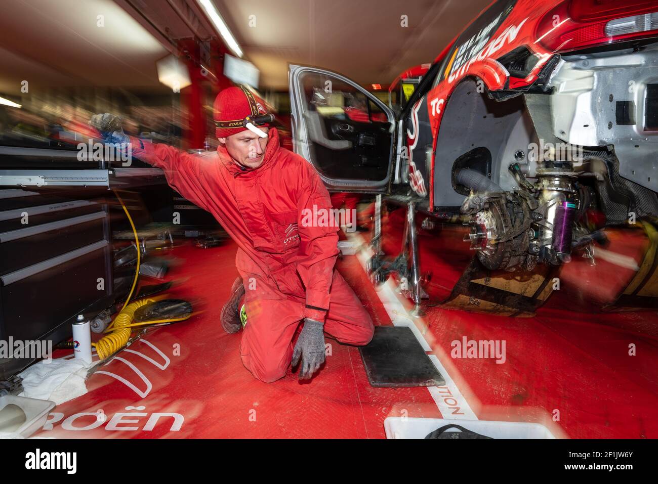 mecaniciens, mechanics during the 2019 WRC World Rally Car Championship ...