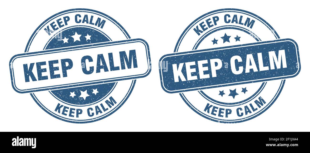keep calm stamp. keep calm sign. round grunge label Stock Vector Image ...