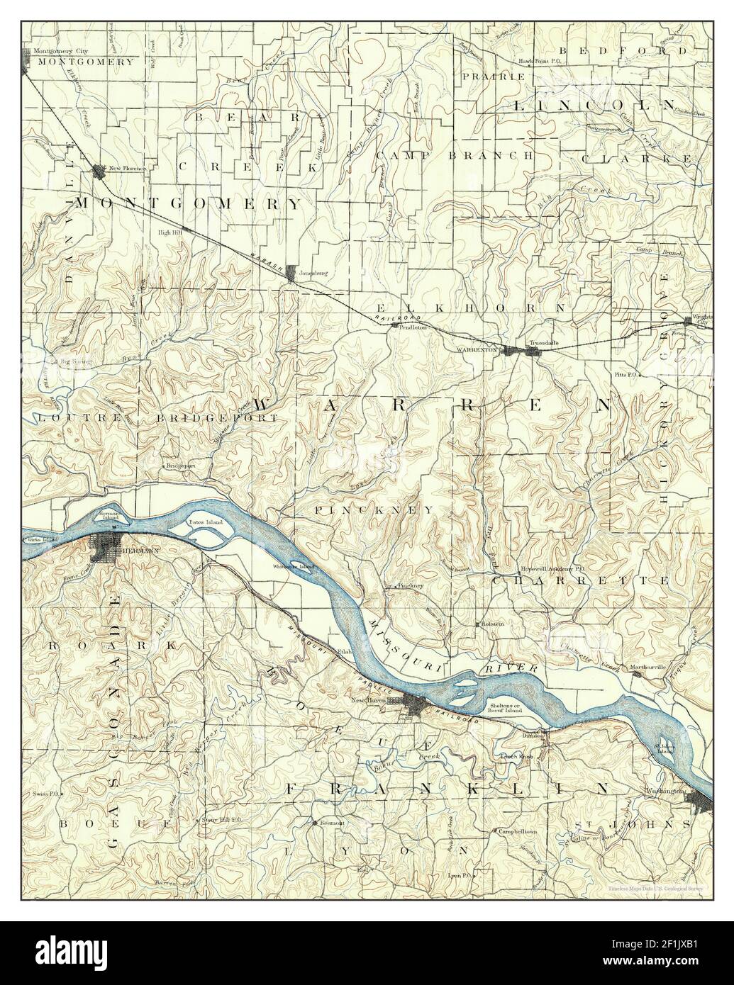 Map of hermann missouri hi-res stock photography and images - Alamy