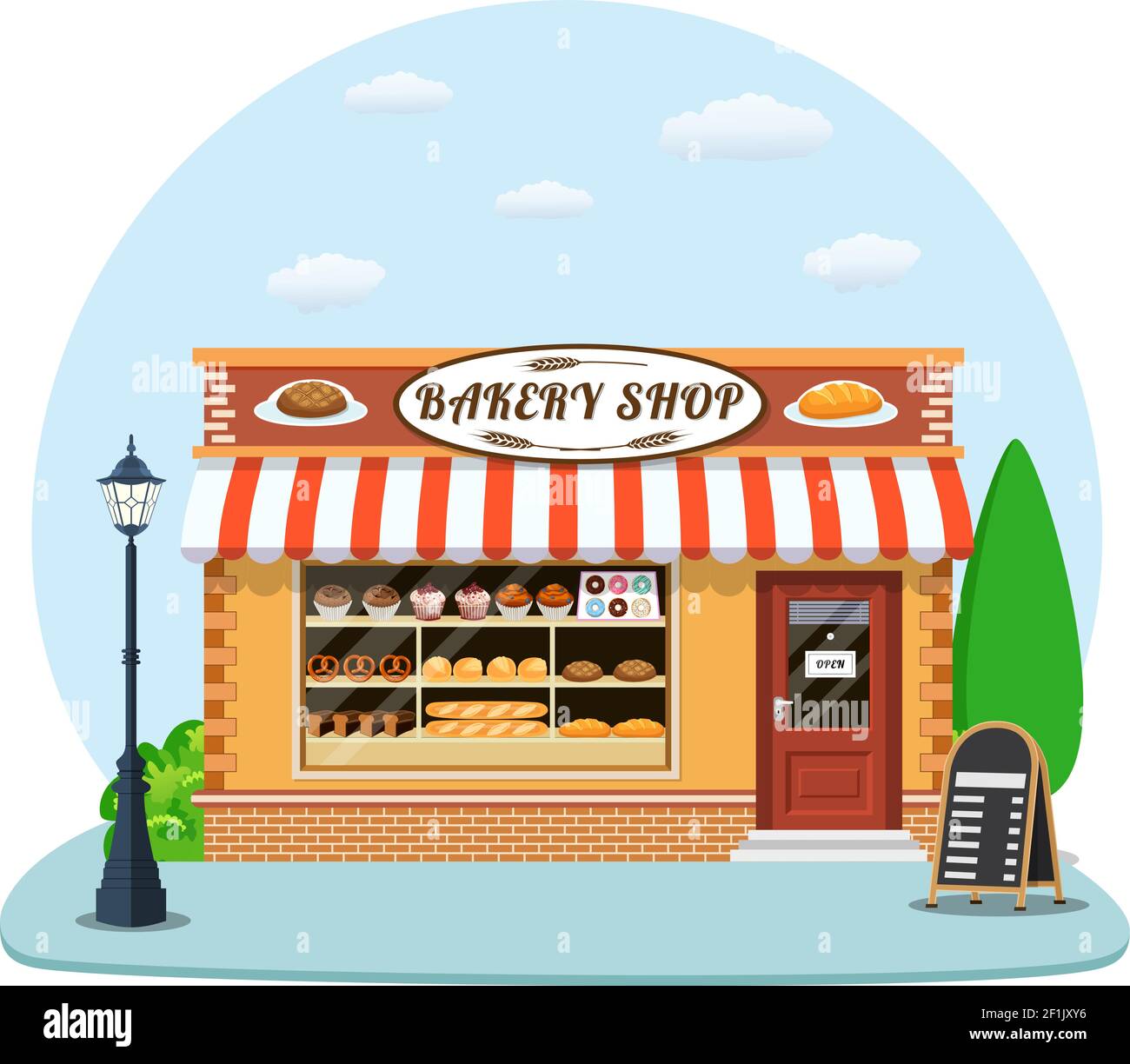 Retro bakery store hi-res stock photography and images - Alamy