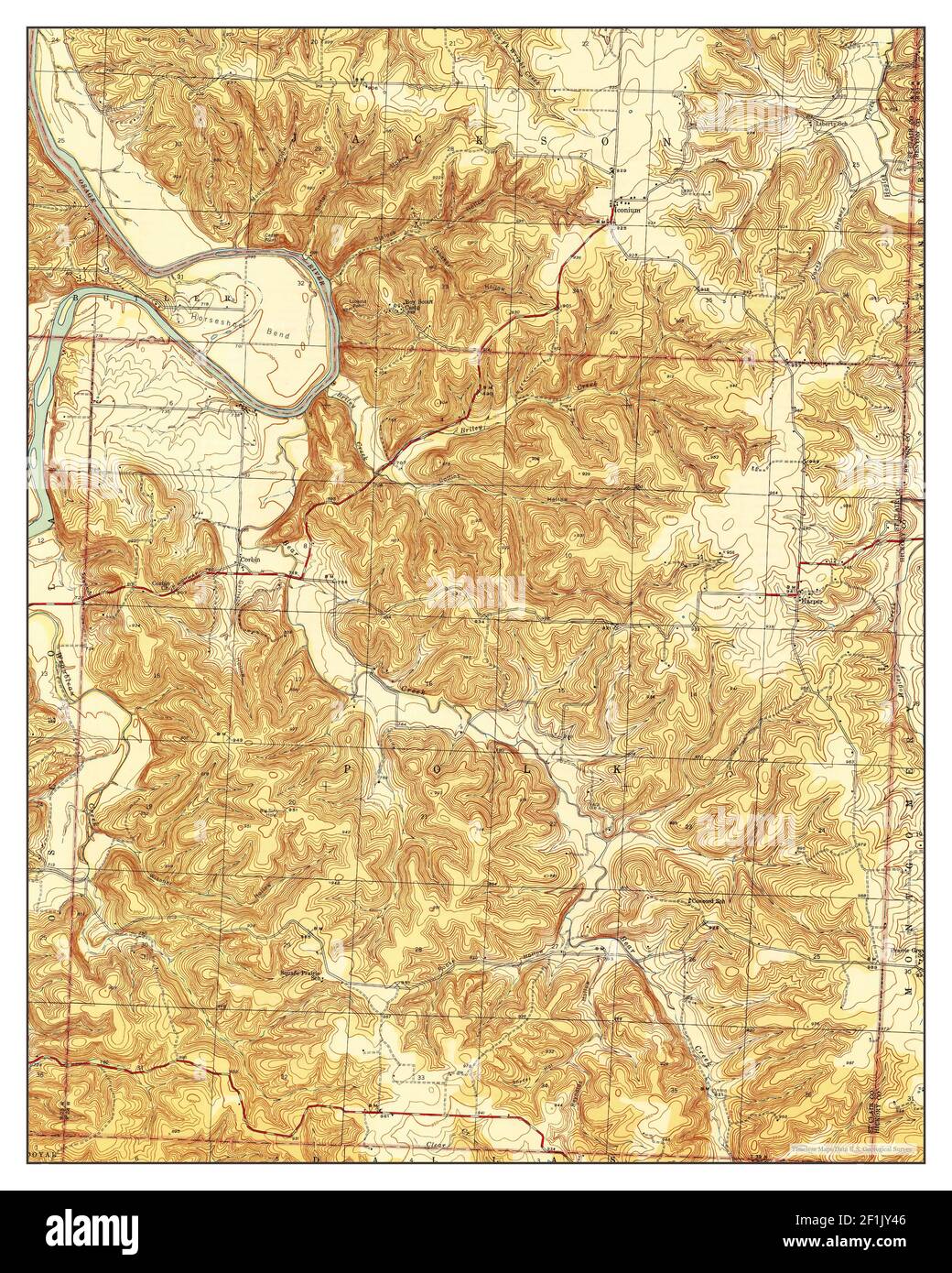 Iconium, Missouri, map 1944, 1:24000, United States of America by ...