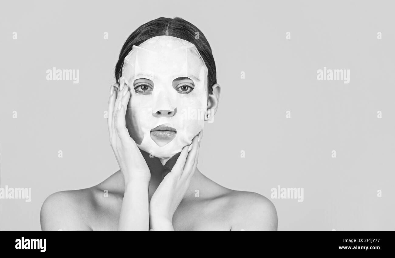 Cream on beautiful woman Black and White Stock Photos & Images - Alamy