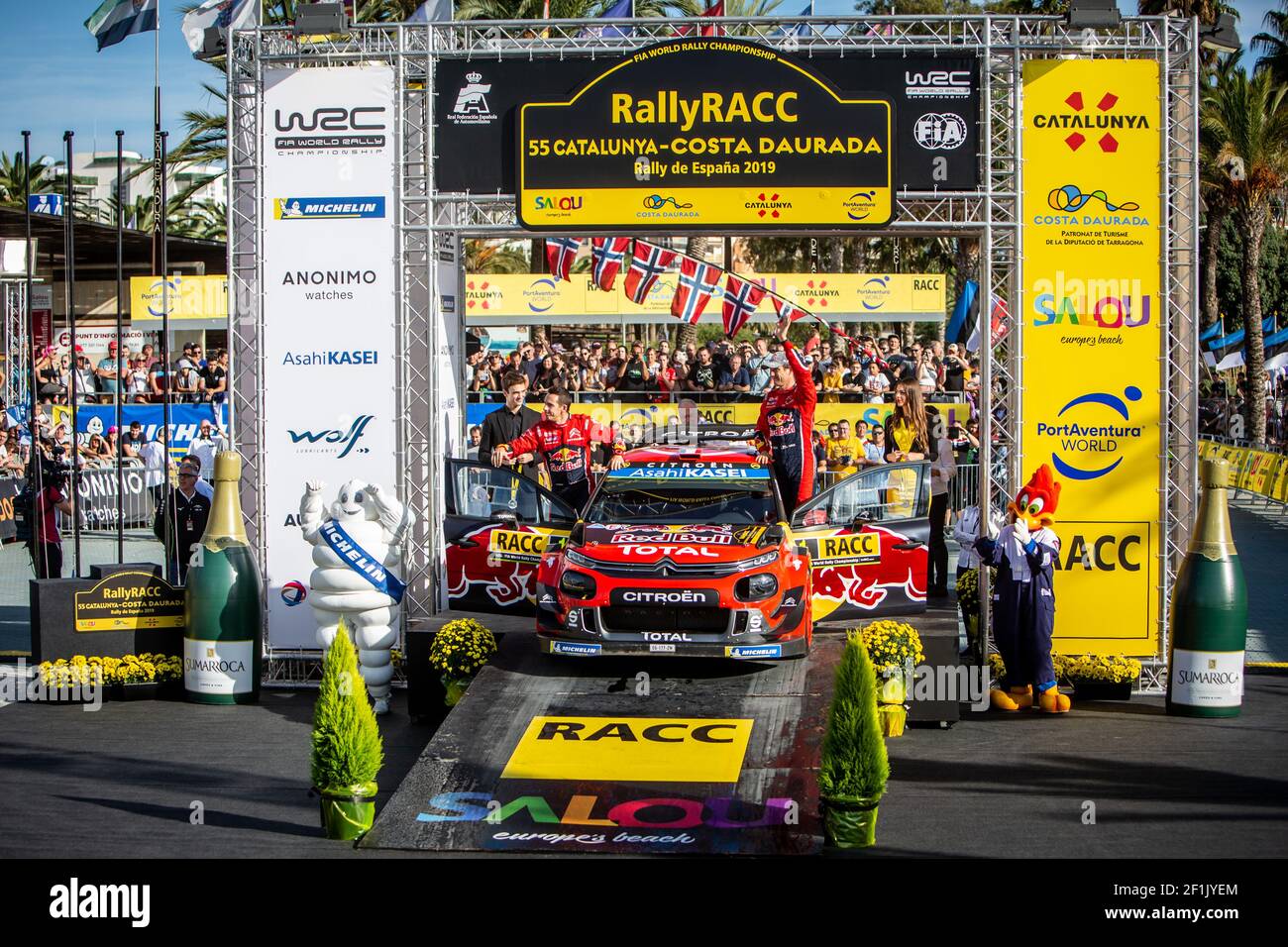 during the 2019 WRC World Rally Car Championship, rally of Spain from ...