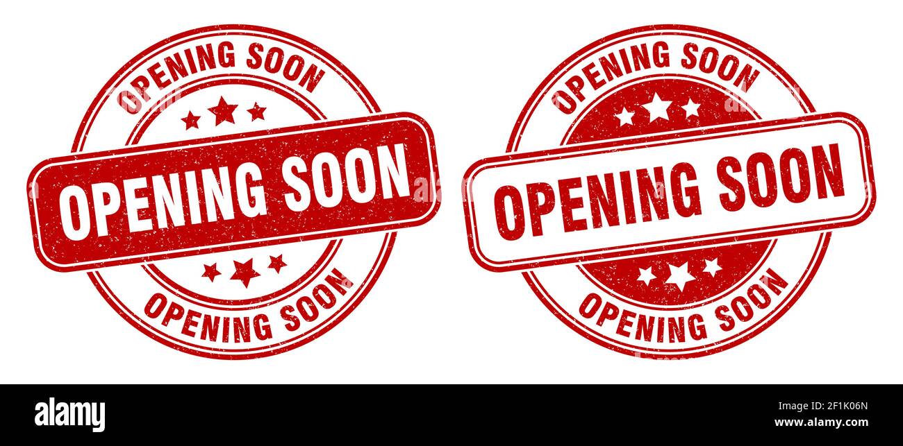 opening soon stamp. opening soon sign. round grunge label Stock Vector ...