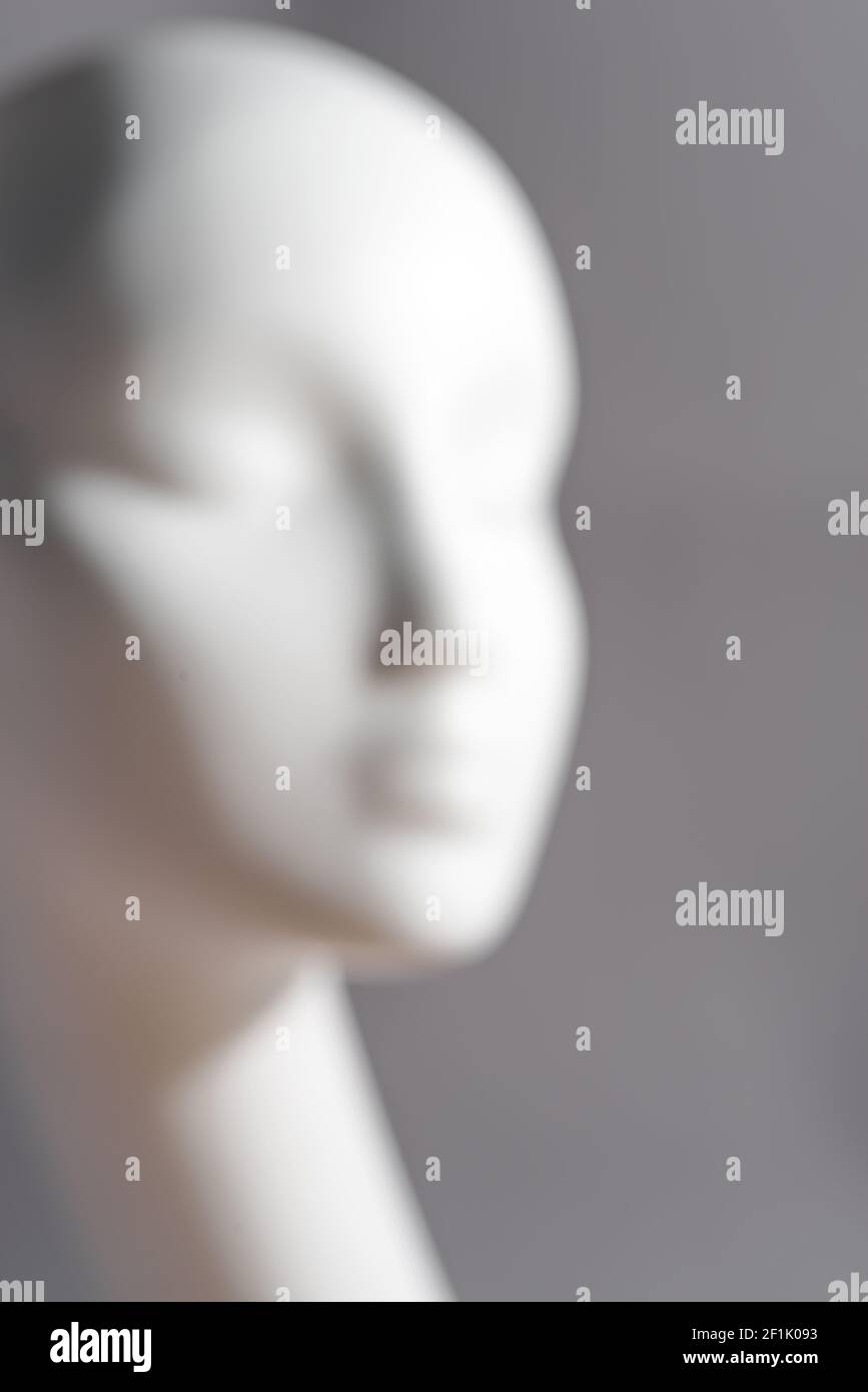 Beautiful female blurred face monochrome Stock Photo - Alamy