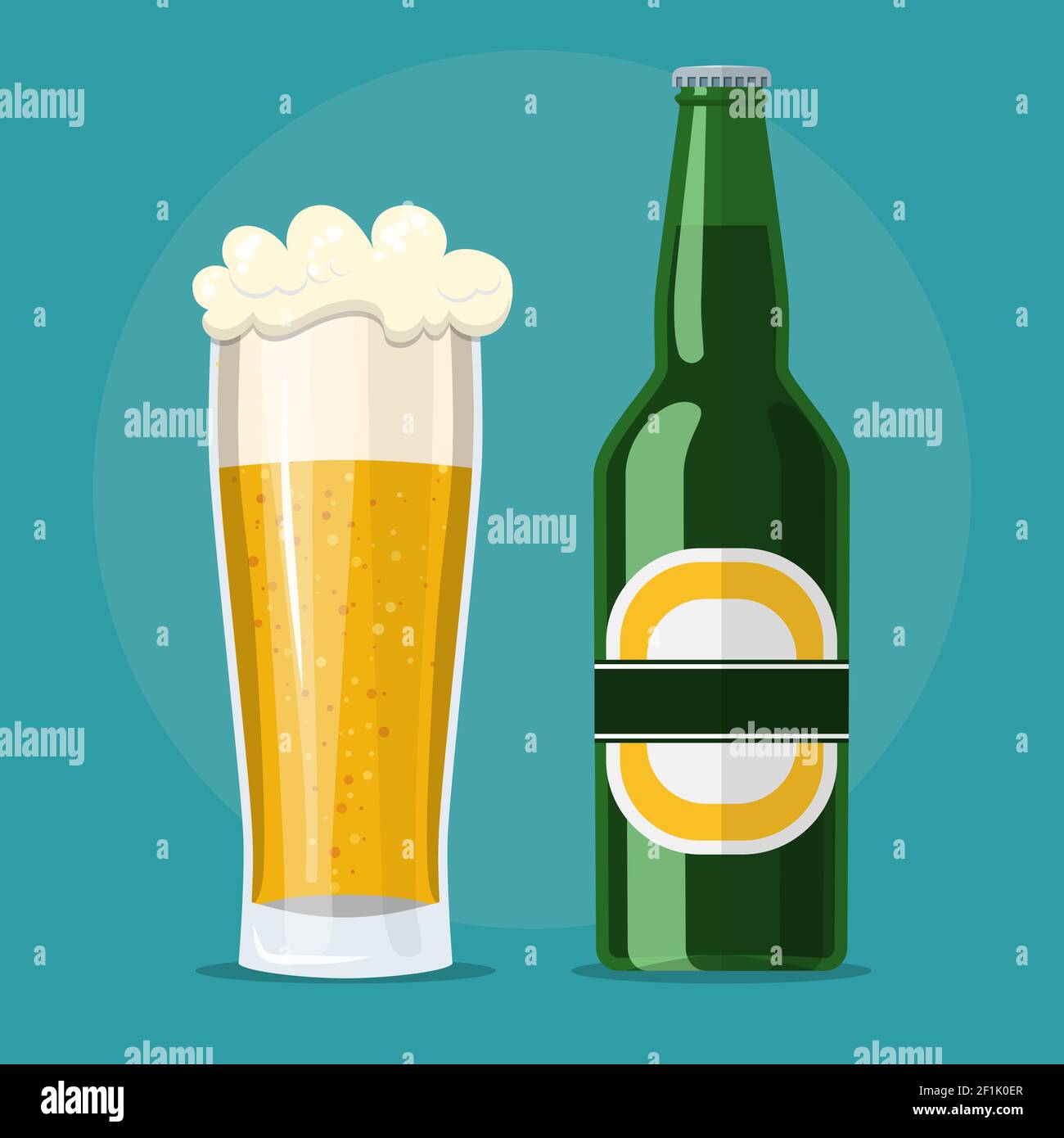 Pilsner glass beer foam Stock Vector Images - Alamy