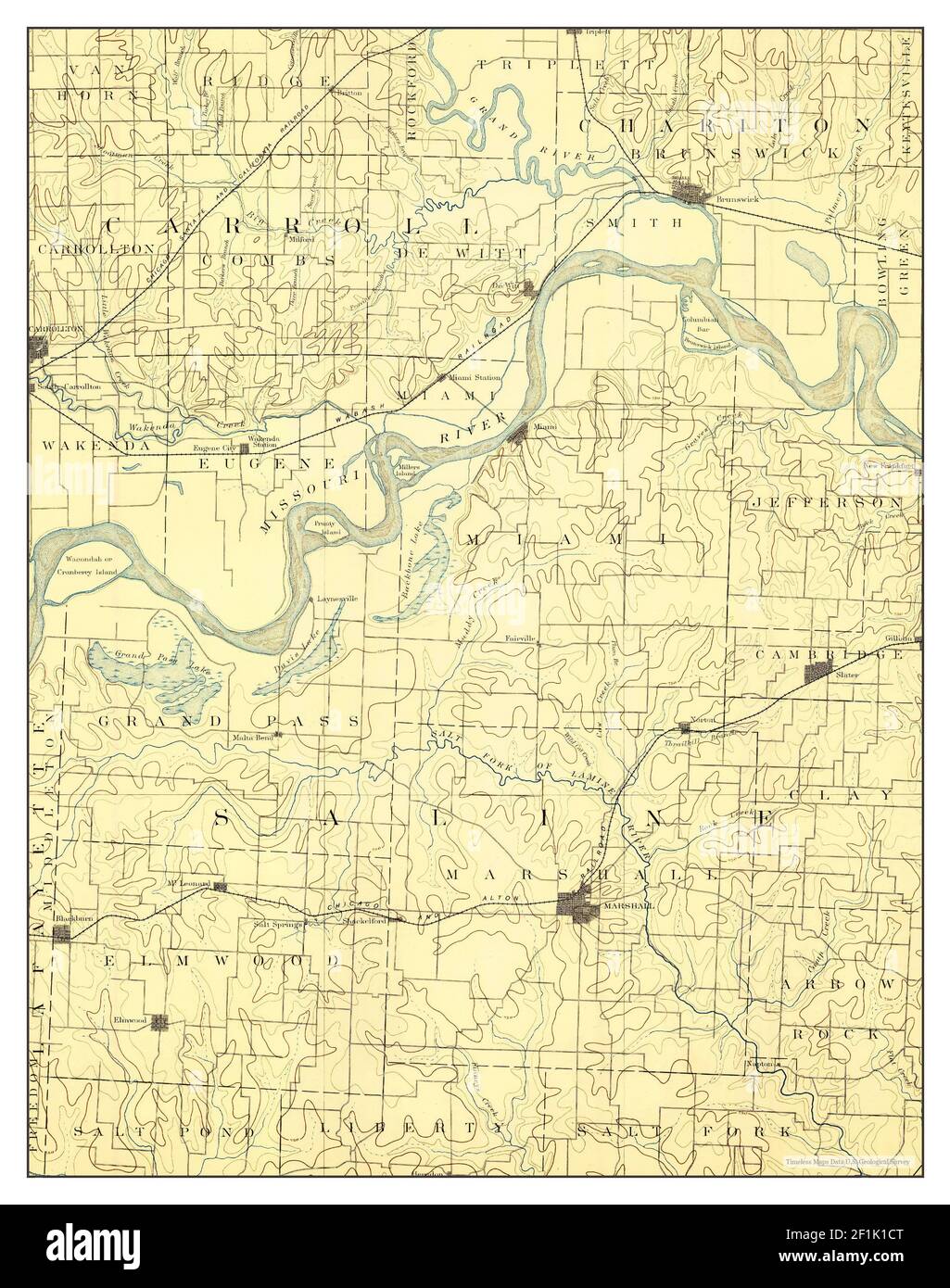 Map of marshall missouri Cut Out Stock Images & Pictures - Alamy
