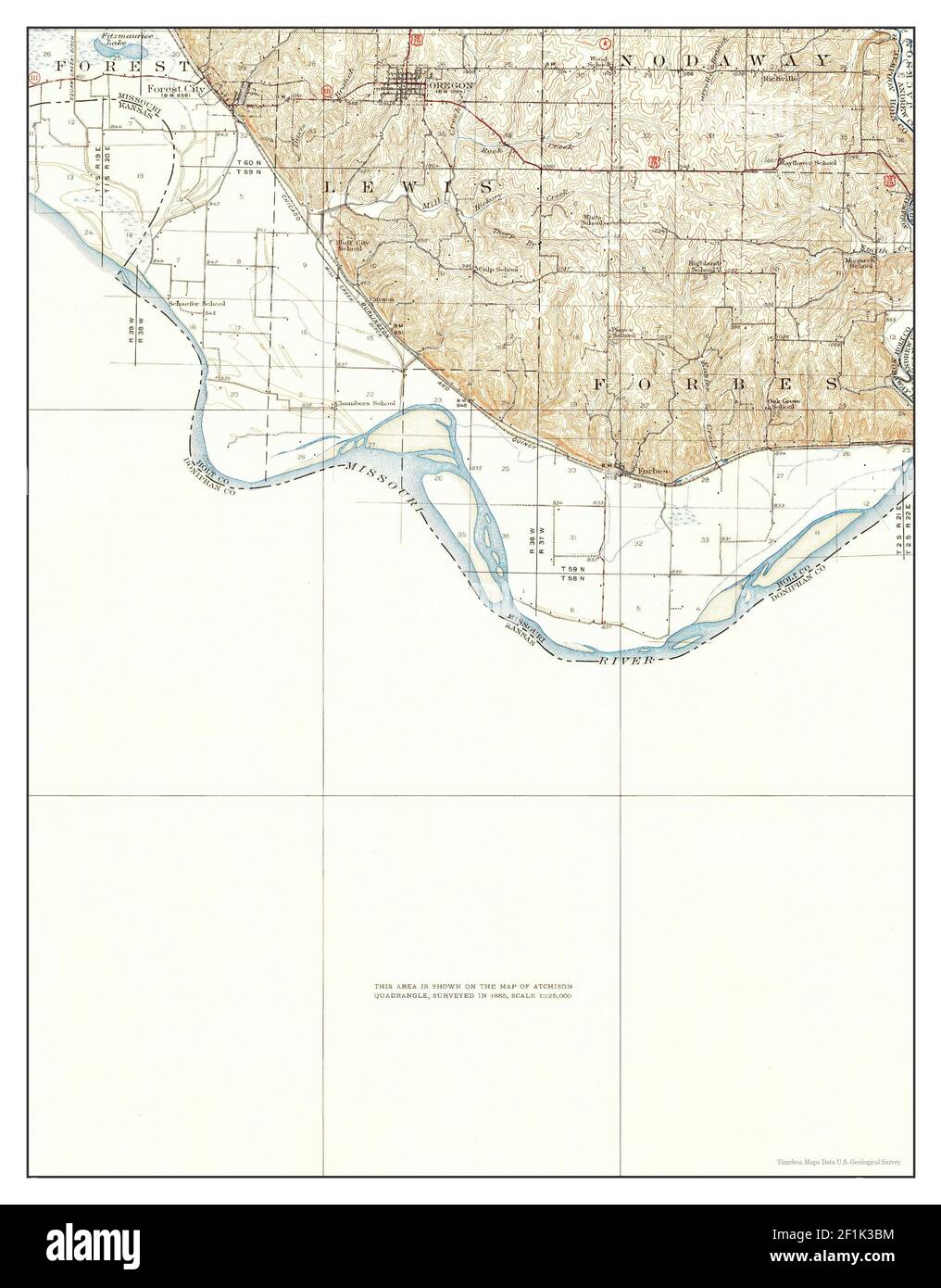 Map of oregon missouri hi-res stock photography and images - Alamy