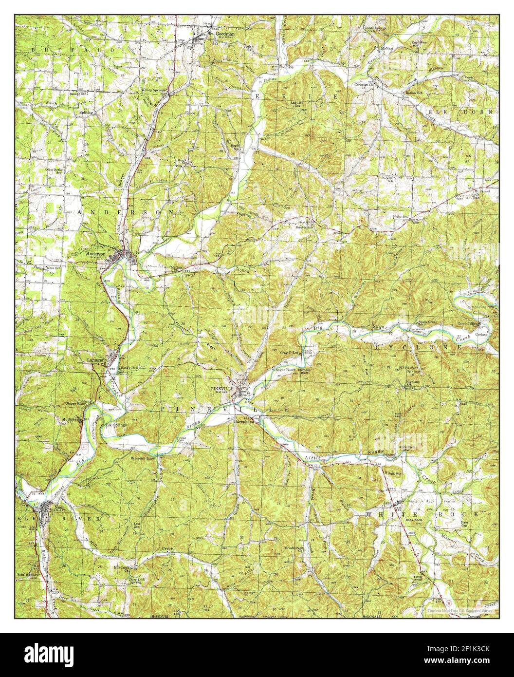 Map of noel missouri hi-res stock photography and images - Alamy