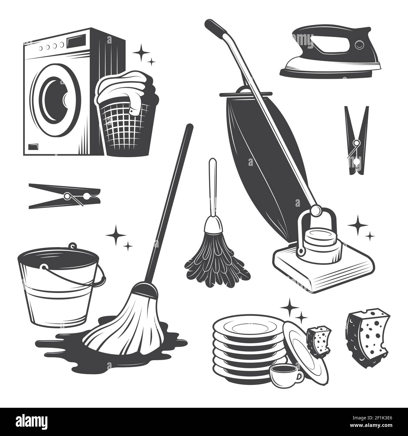 Cleaning Tools Vector