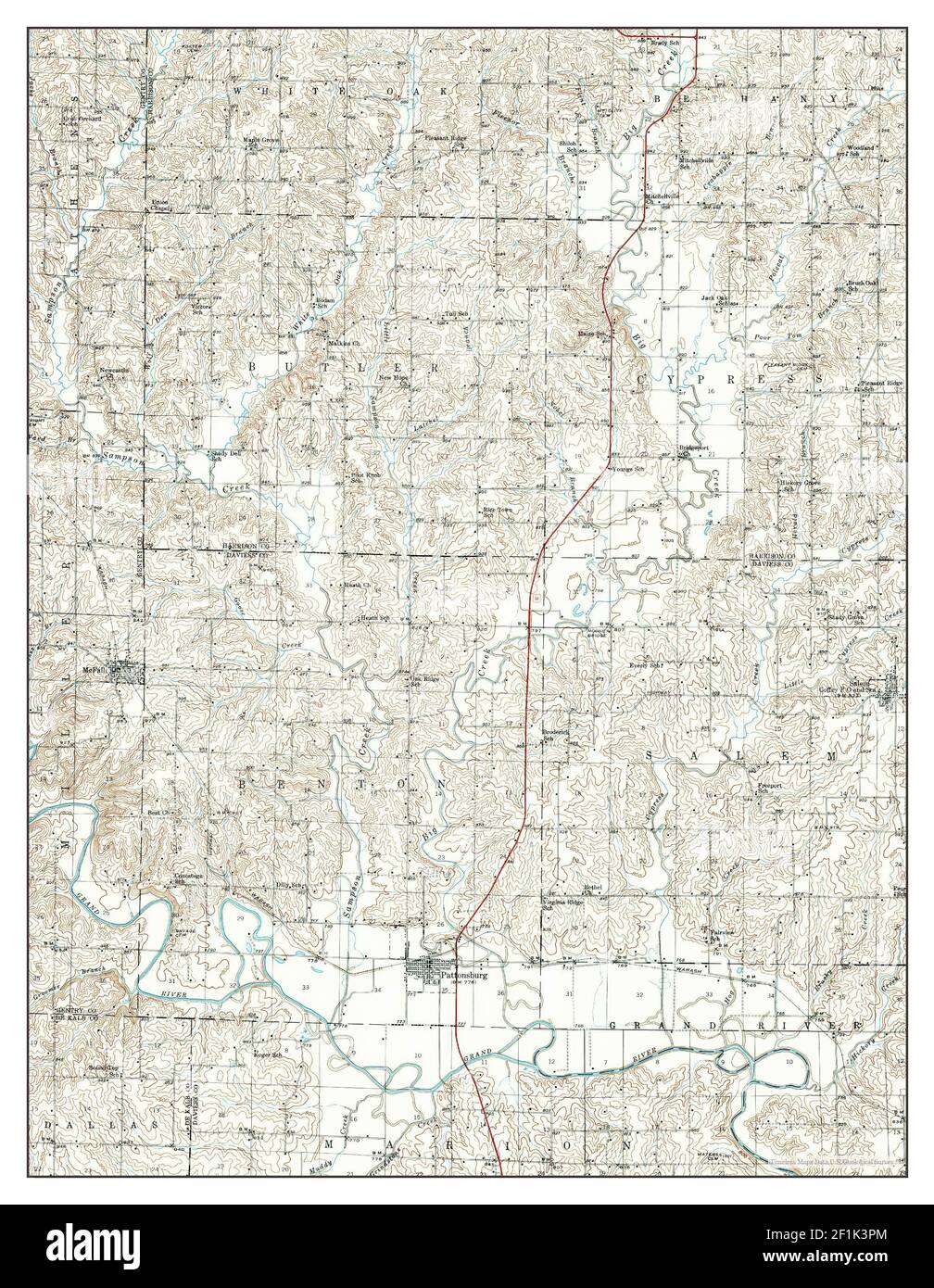 Map of pattonsburg hi-res stock photography and images - Alamy