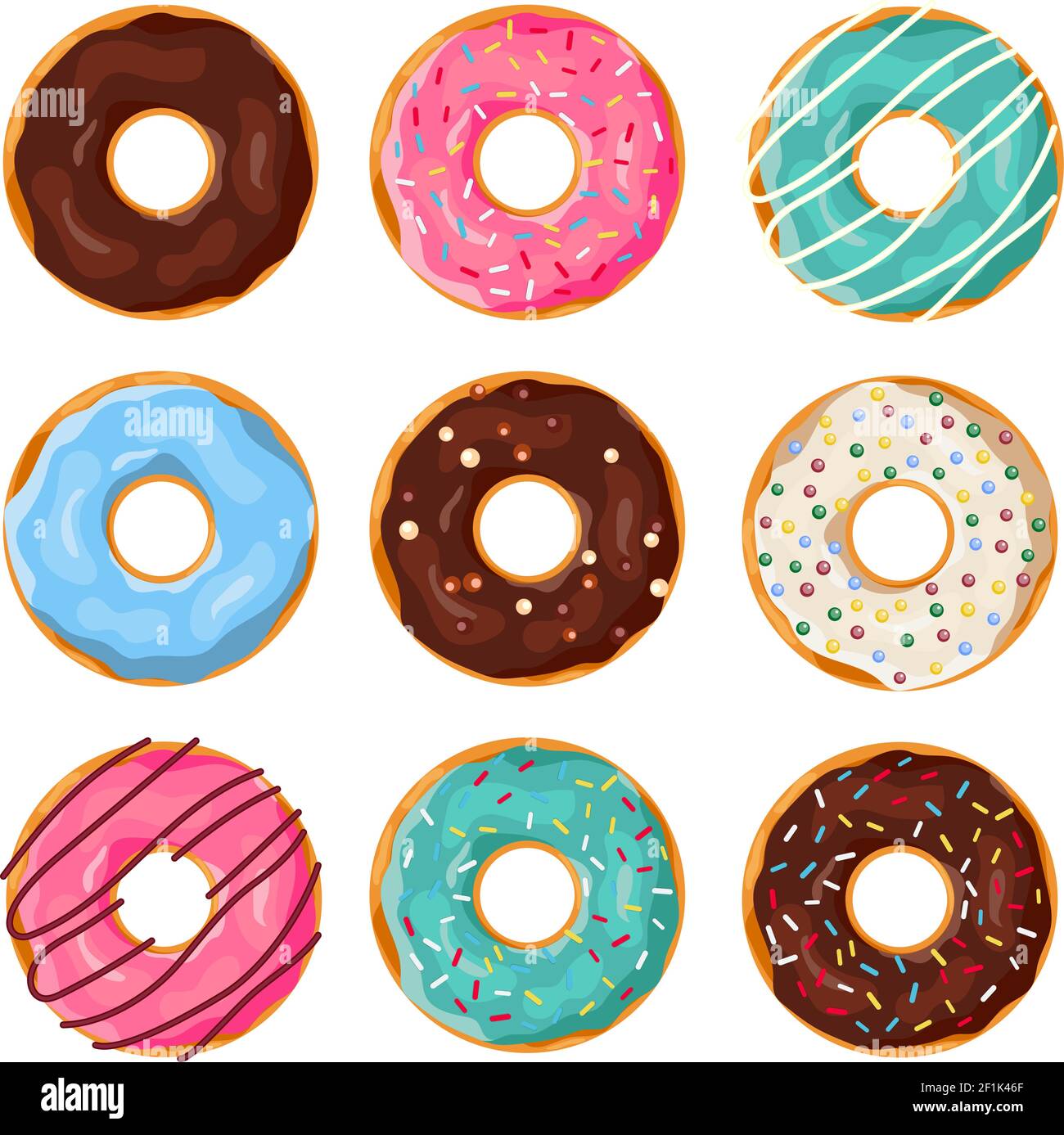 Chocolate donuts coffee Stock Vector Images - Alamy