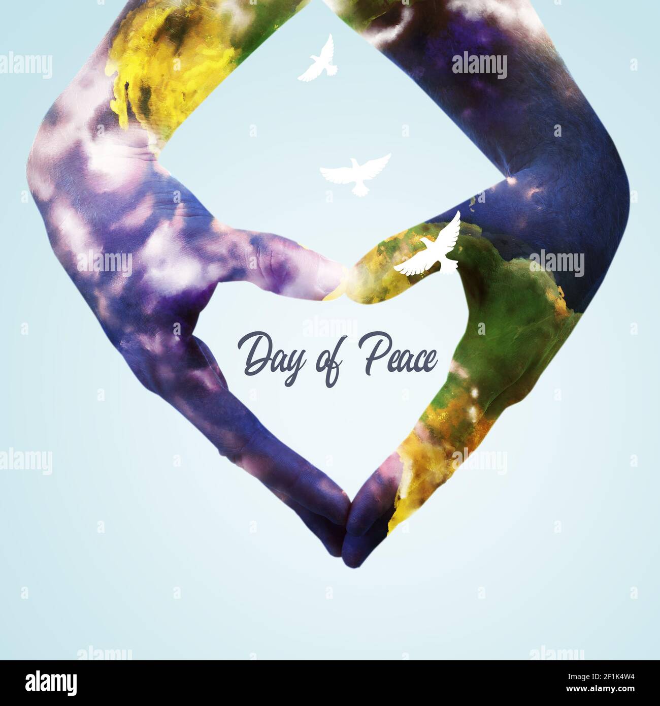 Dove human hands peace symbol hi-res stock photography and images - Alamy