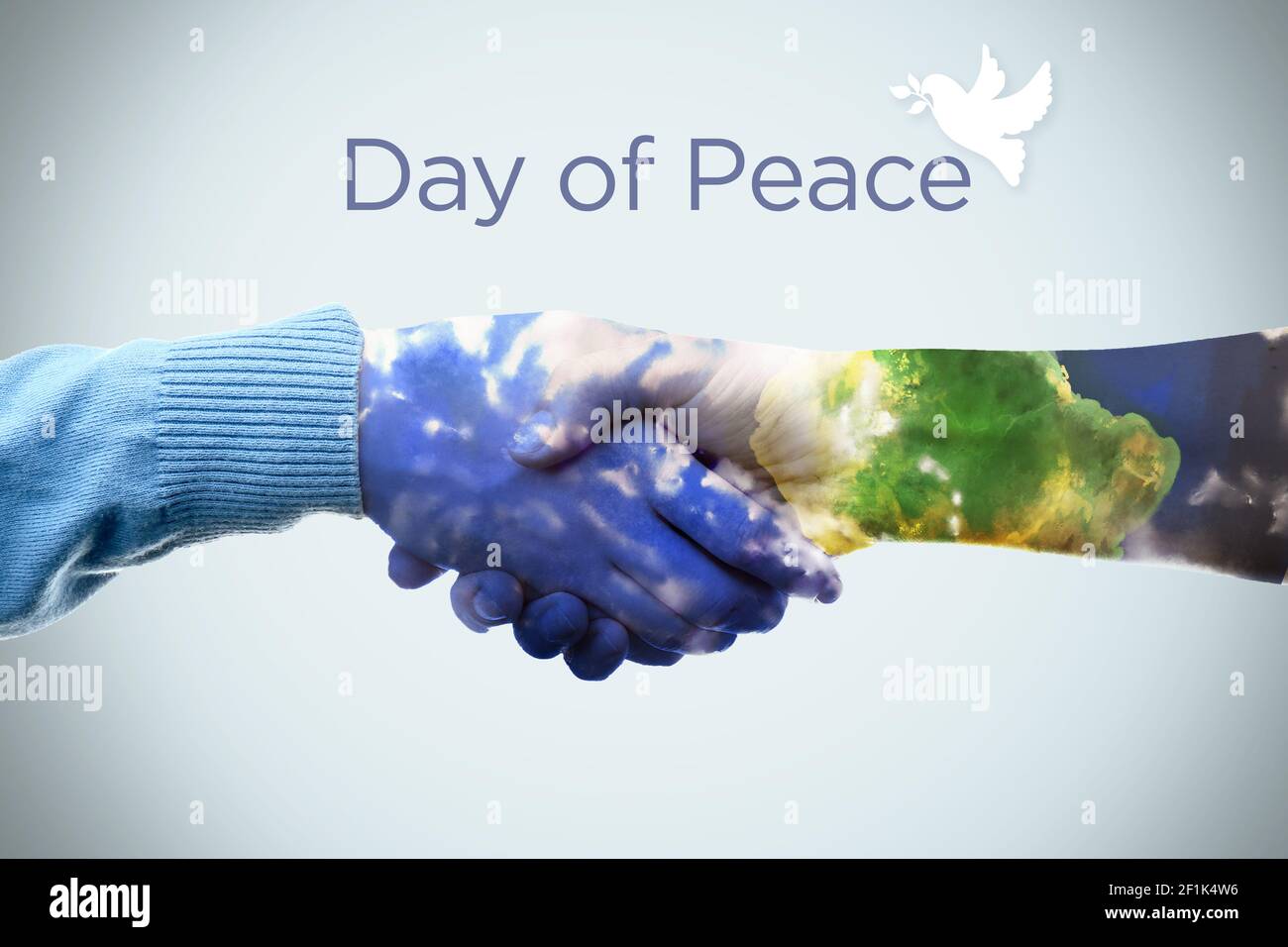 Earth planet painted human hands on light background. International Day ...