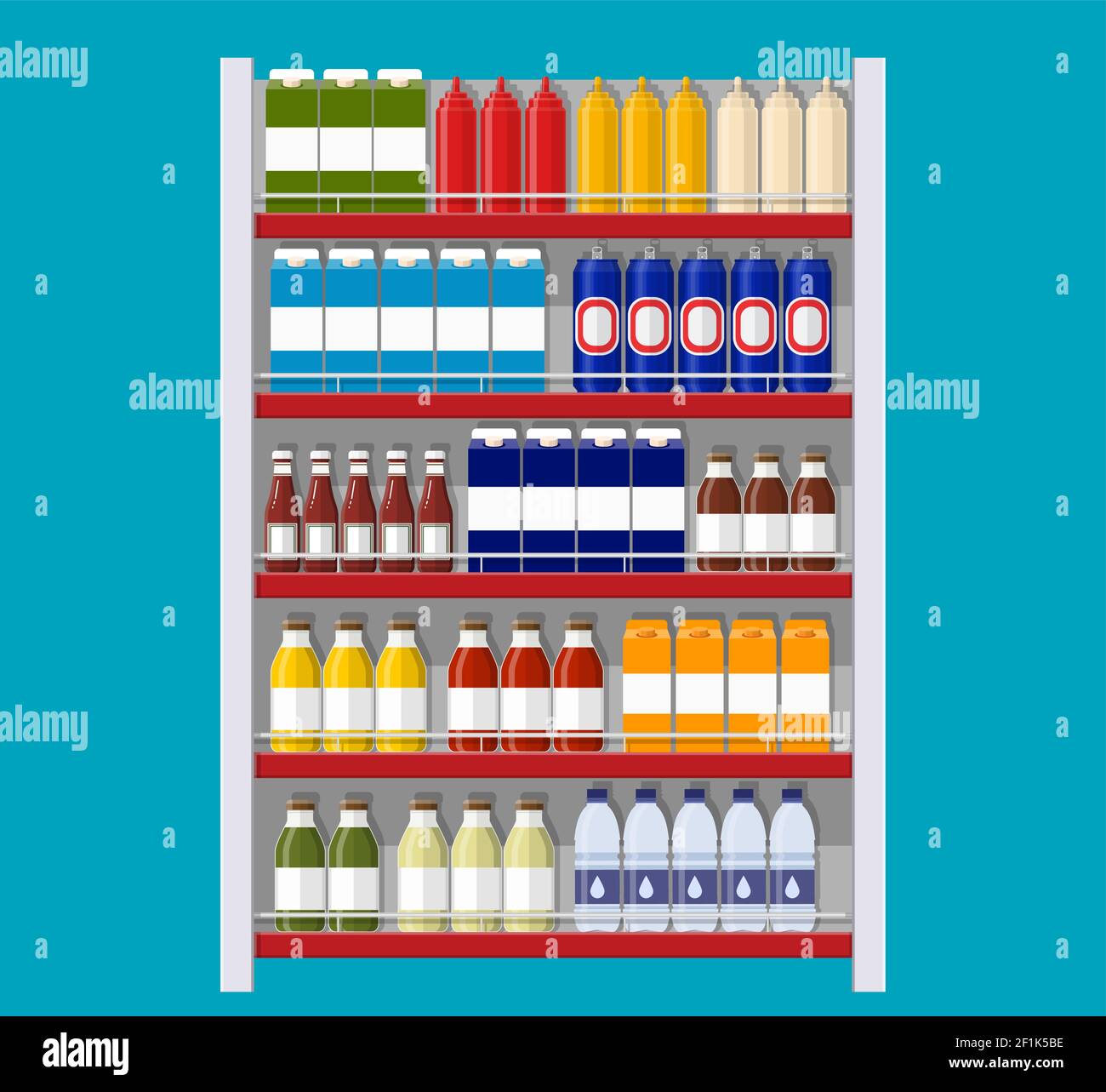 Grocery store shelves variety Stock Vector Images - Alamy