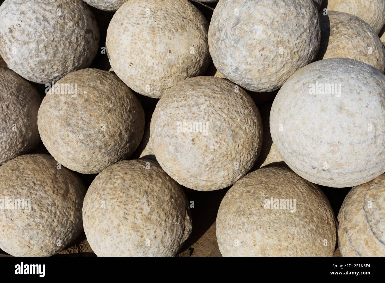Old Stone Cannonball Stock Photo - Alamy