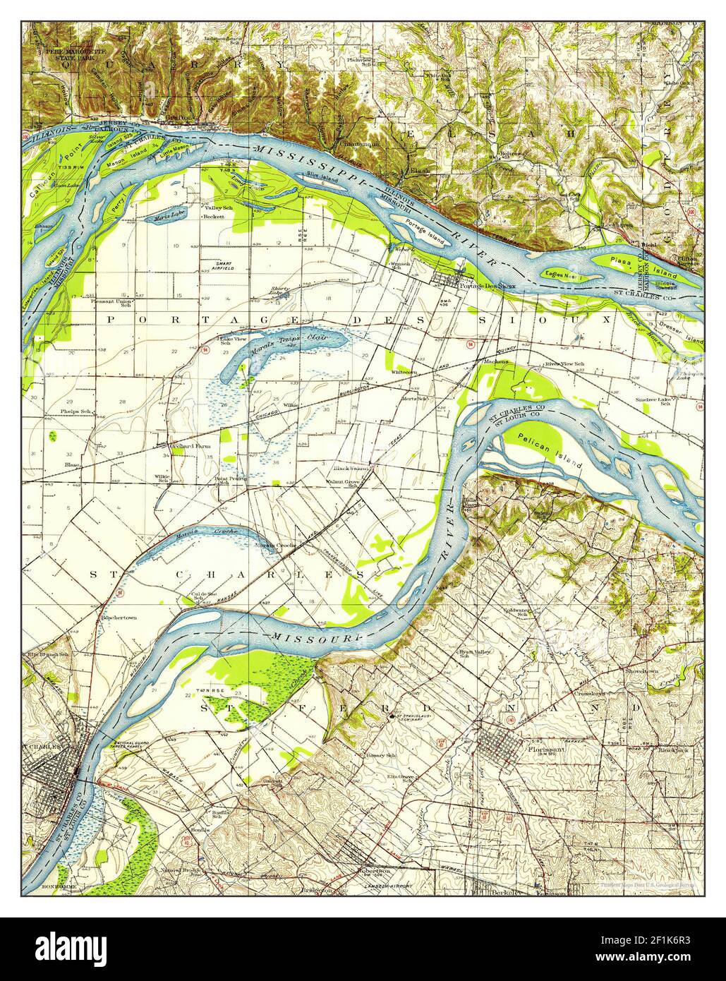 Map of st charles missouri hi-res stock photography and images - Alamy