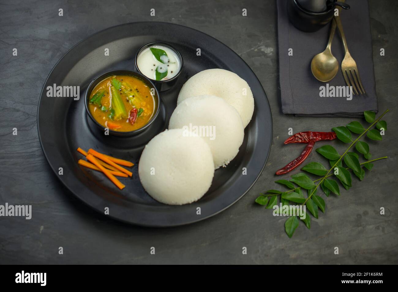 Idly or Idli, south indian main breakfast item which is beautifully ...
