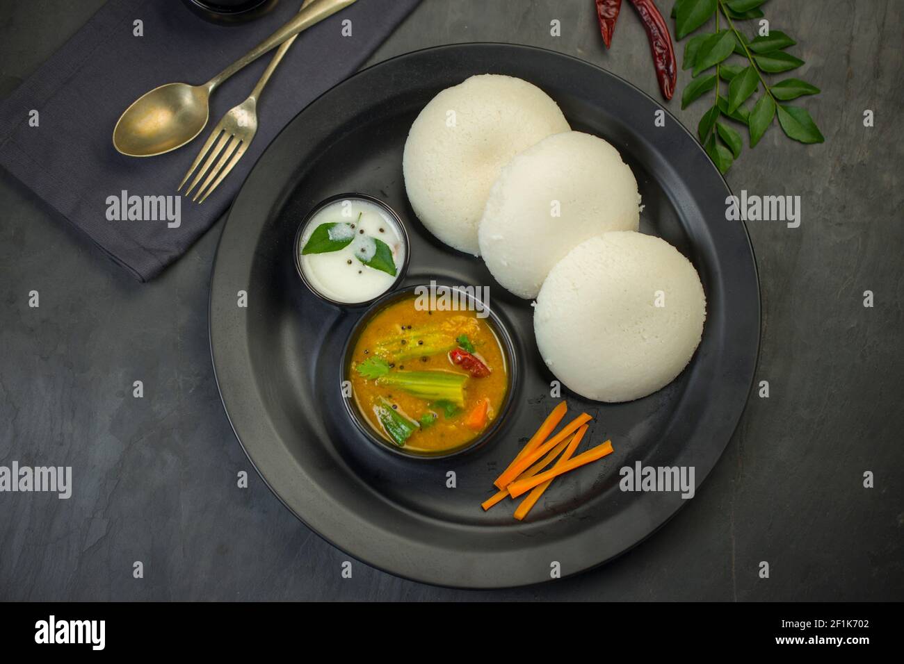 Idly or Idli, south indian main breakfast item which is beautifully ...