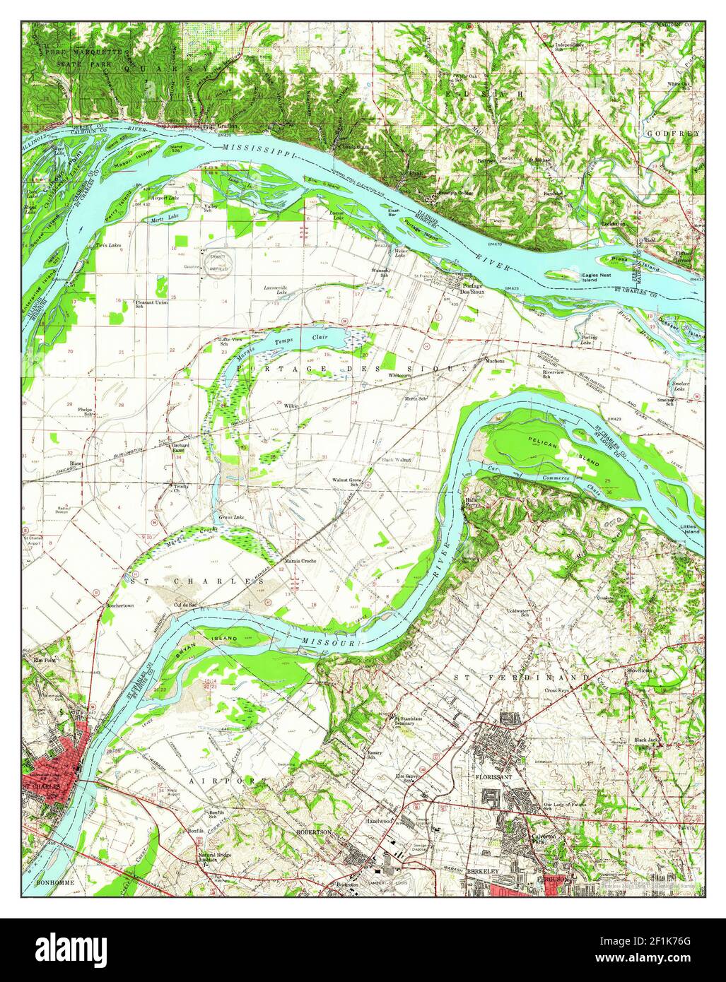 Map of st charles missouri hi-res stock photography and images - Alamy