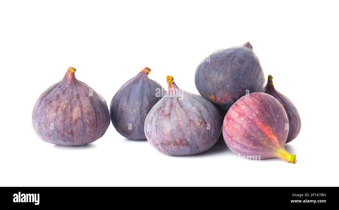 Fresh ripe figs on white background Stock Photo - Alamy
