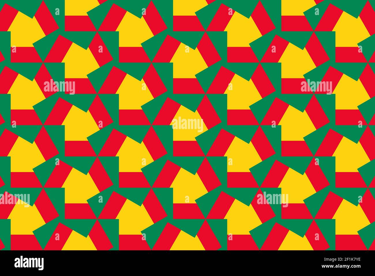 Simple geometric pattern in the colors of the national flag of Benin ...