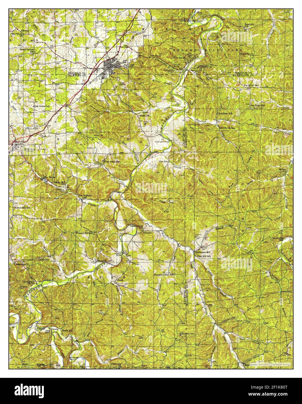 Sullivan, Missouri, map 1947, 1:62500, United States of America by ...