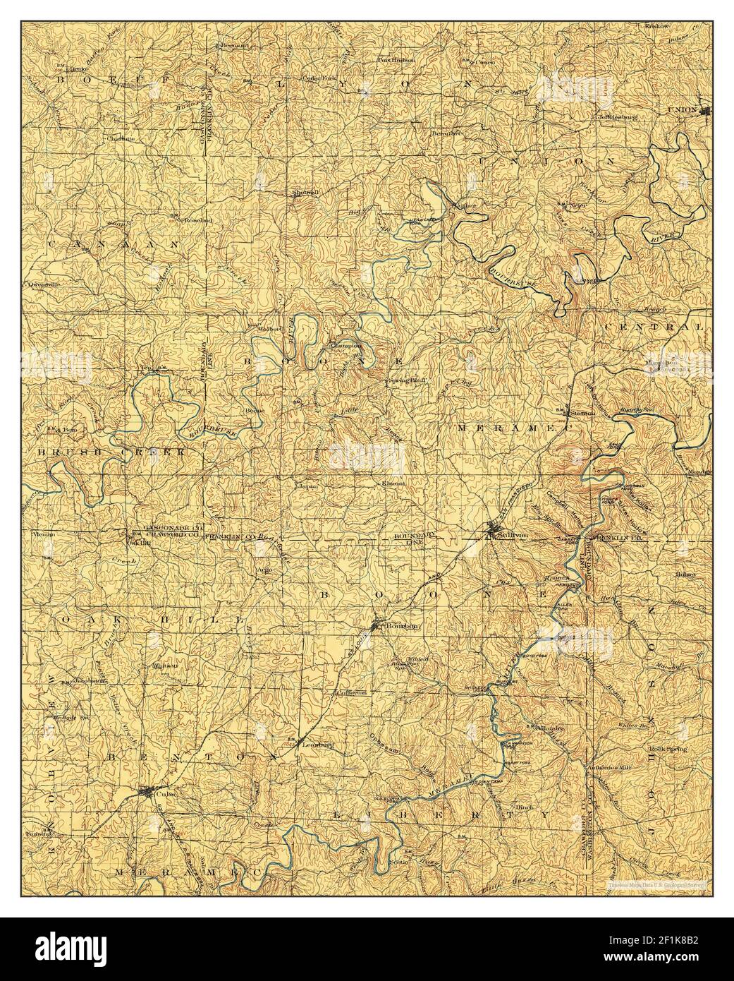 Sullivan, Missouri, map 1903, 1:125000, United States of America by ...