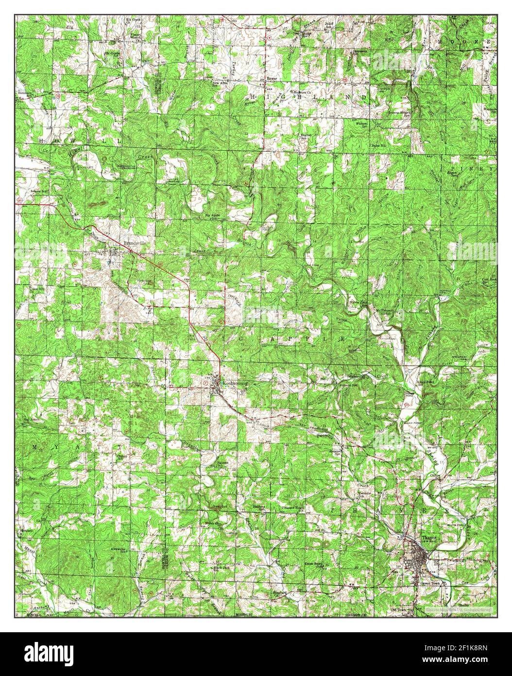 Map of thayer hi-res stock photography and images - Alamy