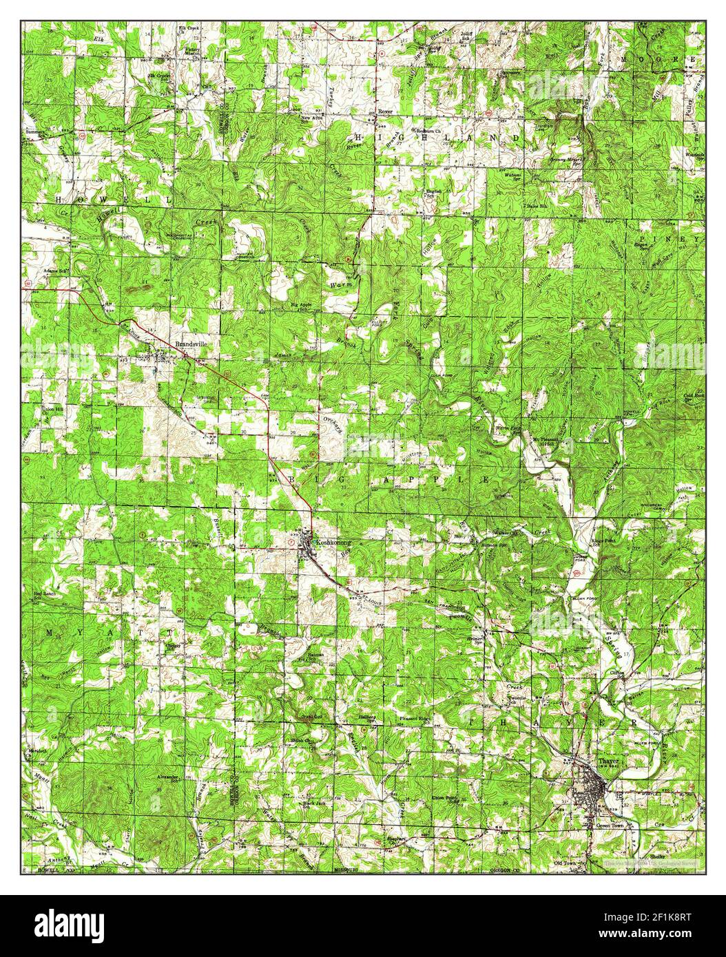 Map of thayer hi-res stock photography and images - Alamy