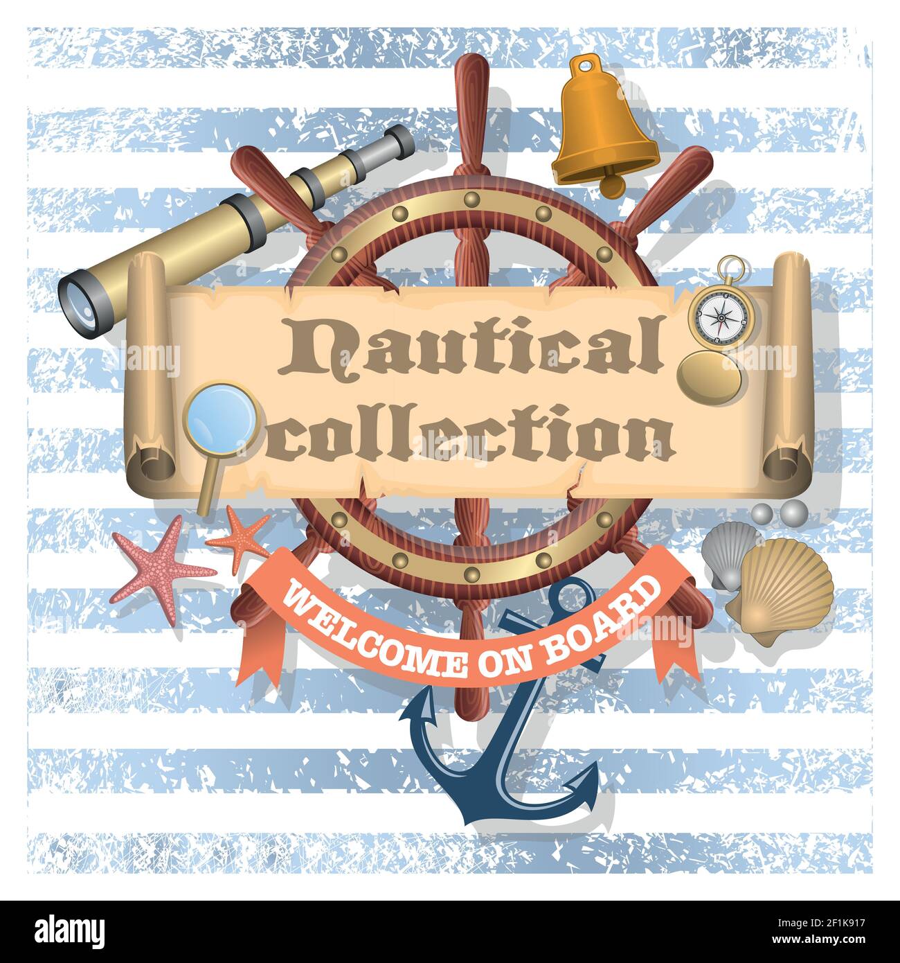 Collection of nautical designed elements Stock Vector Image & Art - Alamy