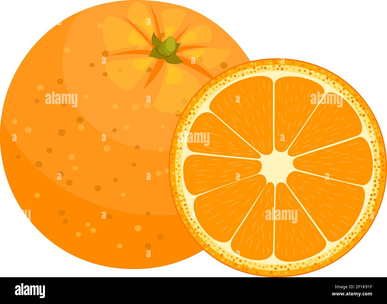 Orange juice cut oranges Stock Vector Images - Alamy